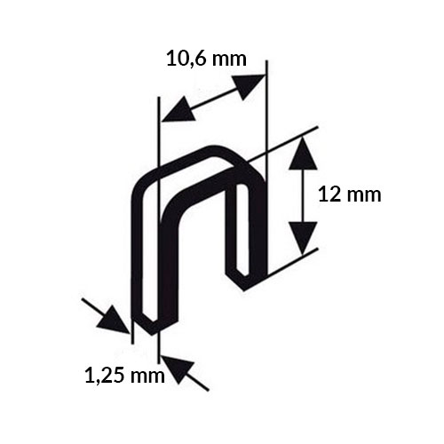 AGRAFES 12 MM N 83 LUX - 1000 P - 195 183